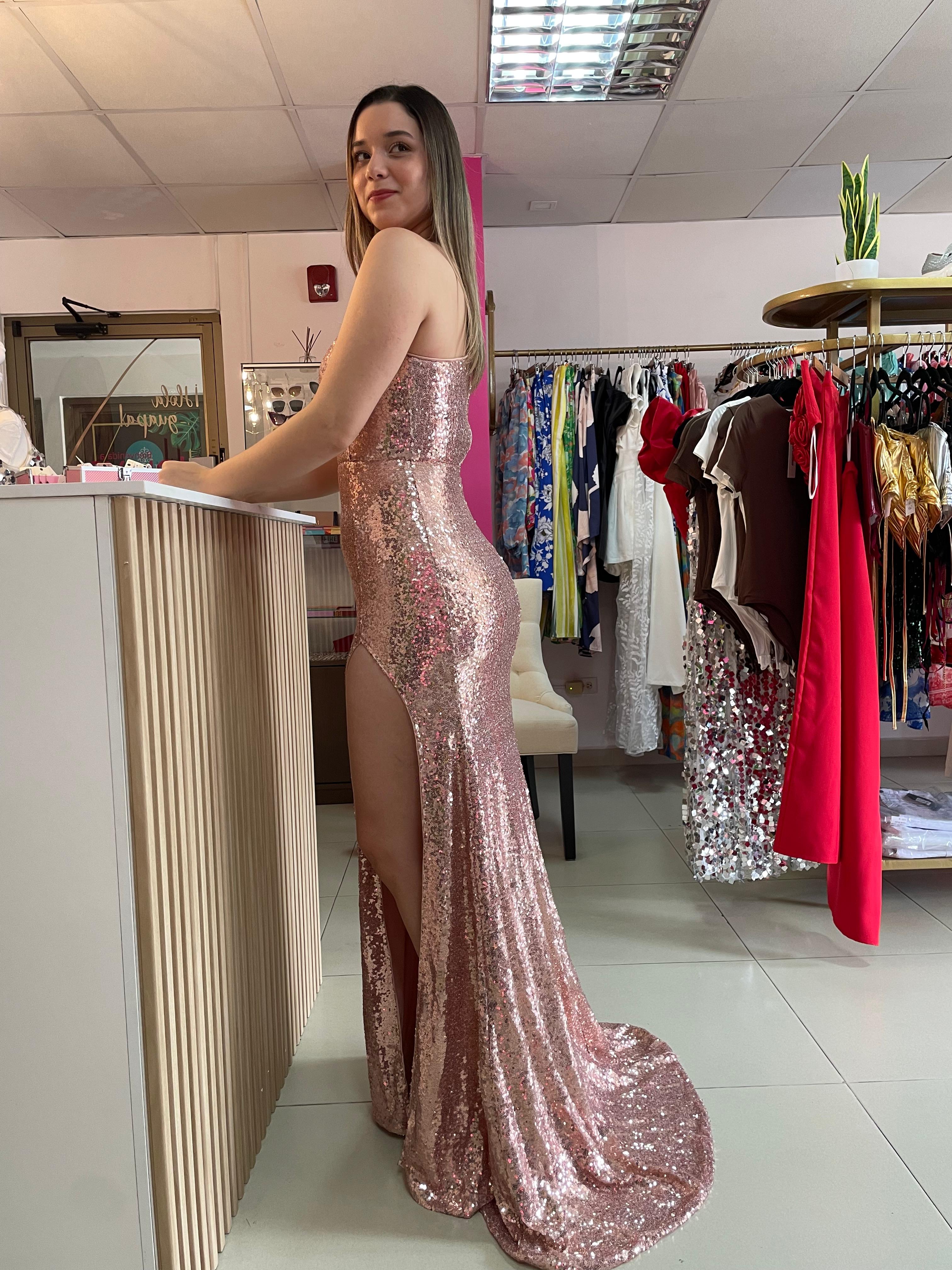 Jolie Sequin Maxi Dress – Hollys Panamá
